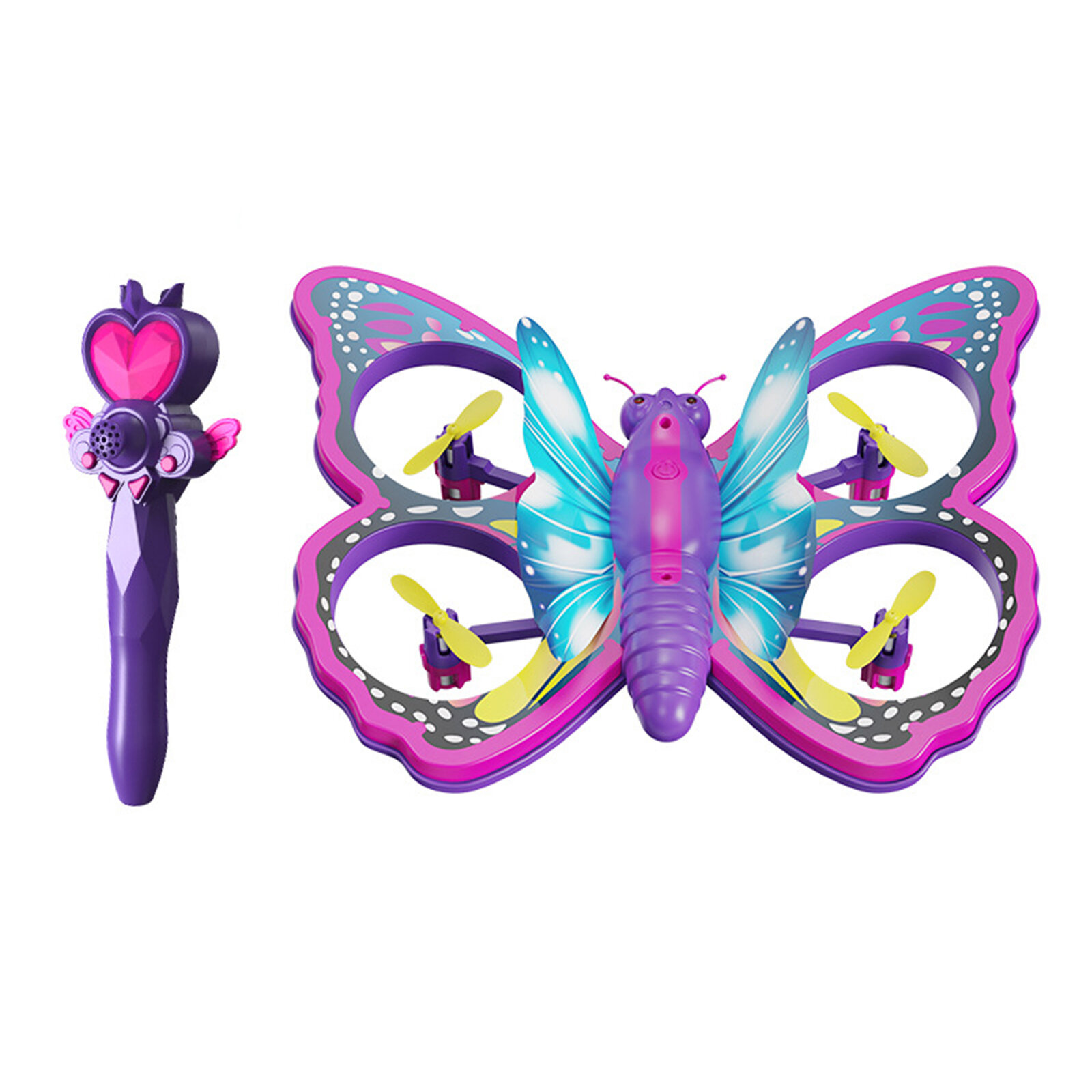 Мини-дрон для детей и начинающих, радиоуправляемый игрушка-дрон 2.4Ghz с автоматическим завиханием, светодиодным светом, беспилотным режимом, радиоуправляемый квадрокоптер для мальчиков и девочек, цвет фиолетовый, размер 21.5*16.5*6.5см, пакетный состав: