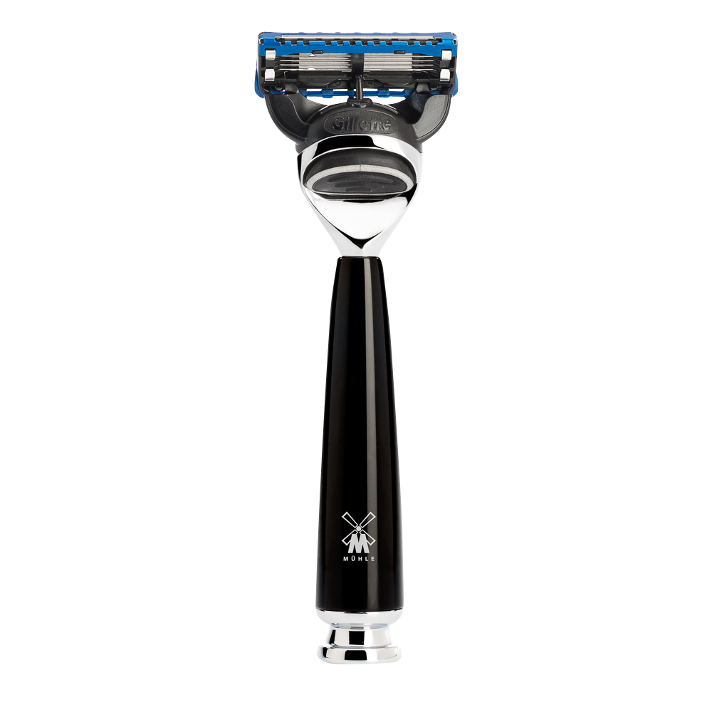 Бритвенный станок MUEHLE RYTMO, Gillette Fusion, черная смола (R 226 F)