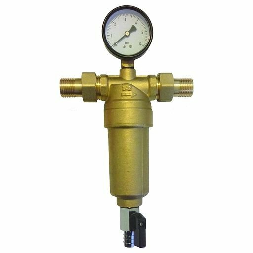 Фильтр промывной с манометром vieir 1 дюйм (jh155)