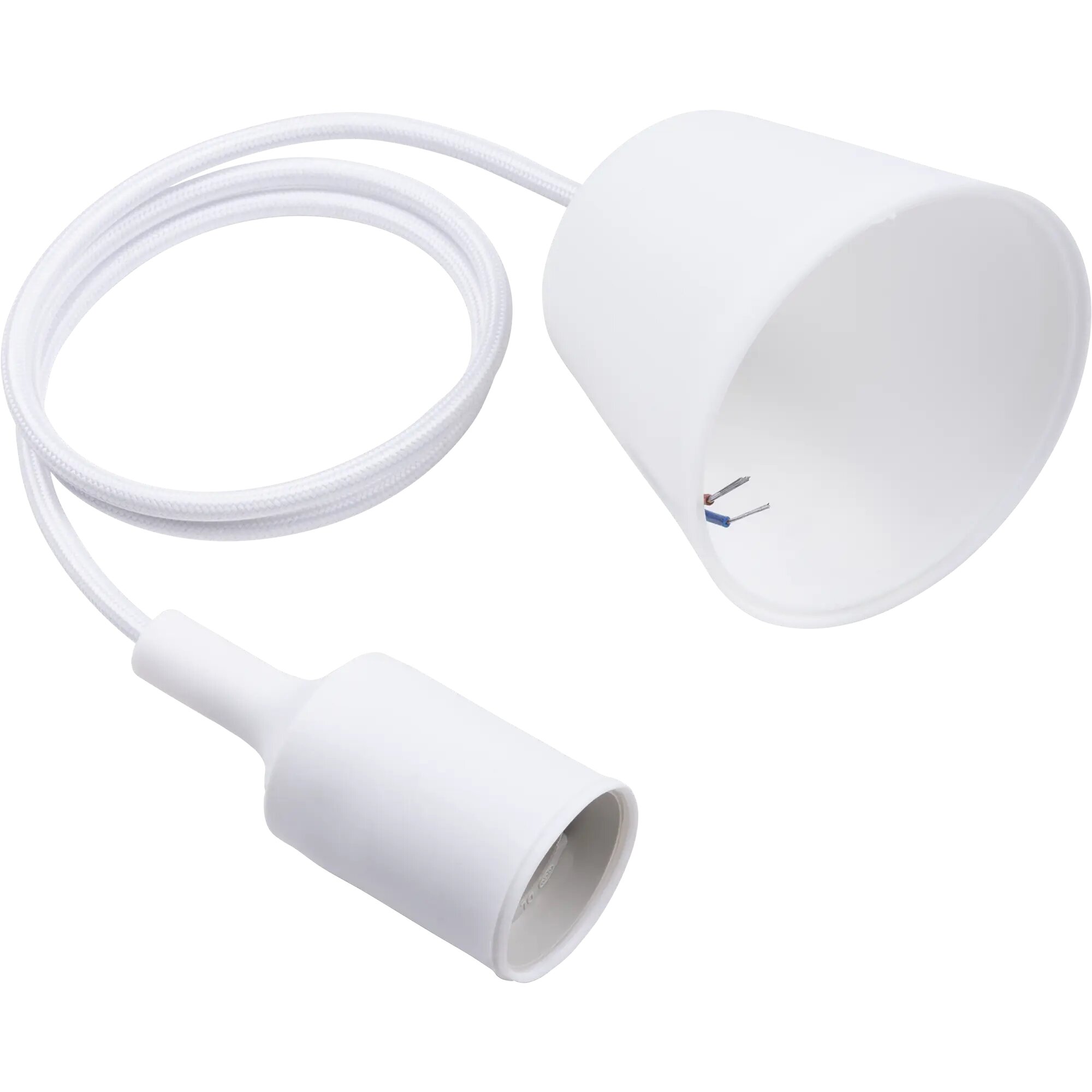 TDM Electric Патрон для лампы E27 с подвесом 1 м белый цвет для светильников