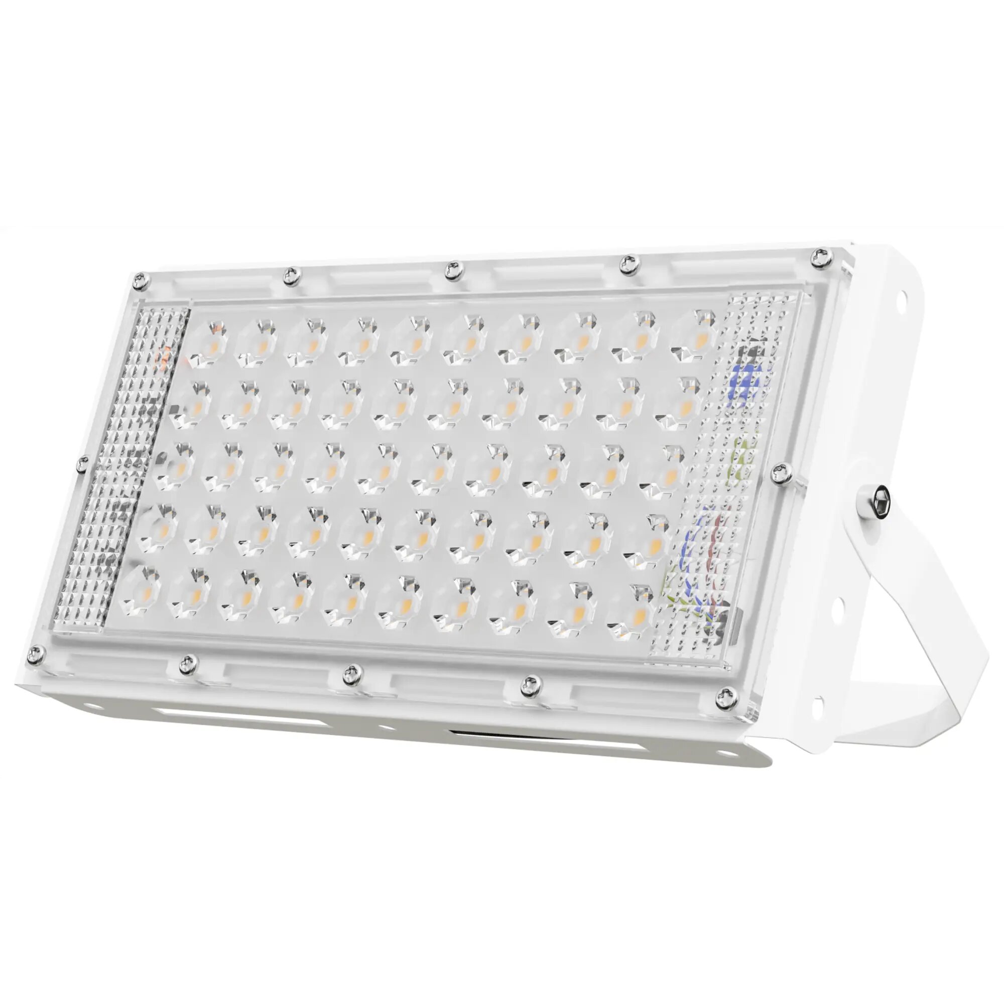 Прожектор-трансформер светодиодный уличный SMD 50 Вт IP65 белый цвет, влагозащита высокая