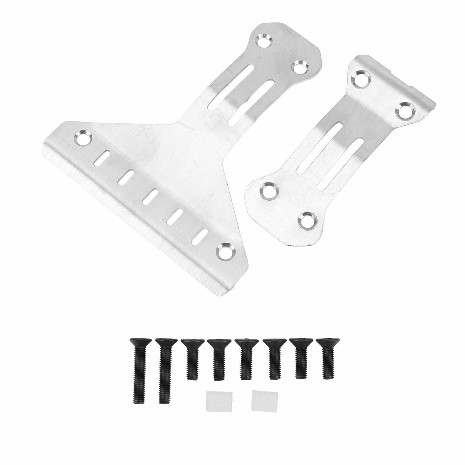 1/10 RC автомобильное шасси, броня из нержавеющей стали, серебряная передняя задняя броня для Tamiya XV-02 Pro 58707