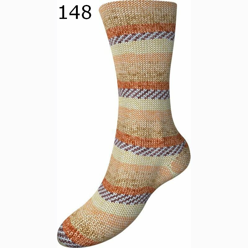 Носочная пряжа Austermann Fortissima Cotton Stretch Weekend 4-fach (148 Sandbeige) 1 моток 460 м/100 г