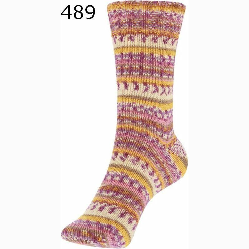 Носочная пряжа Austermann Step 4 Cupcake 4-fach (489 Creamy) 1 моток 420 м/100 г