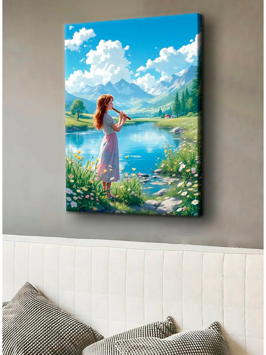 Картина "Музыка души", модульная 50х70см 1шт, на деревянном подрамнике