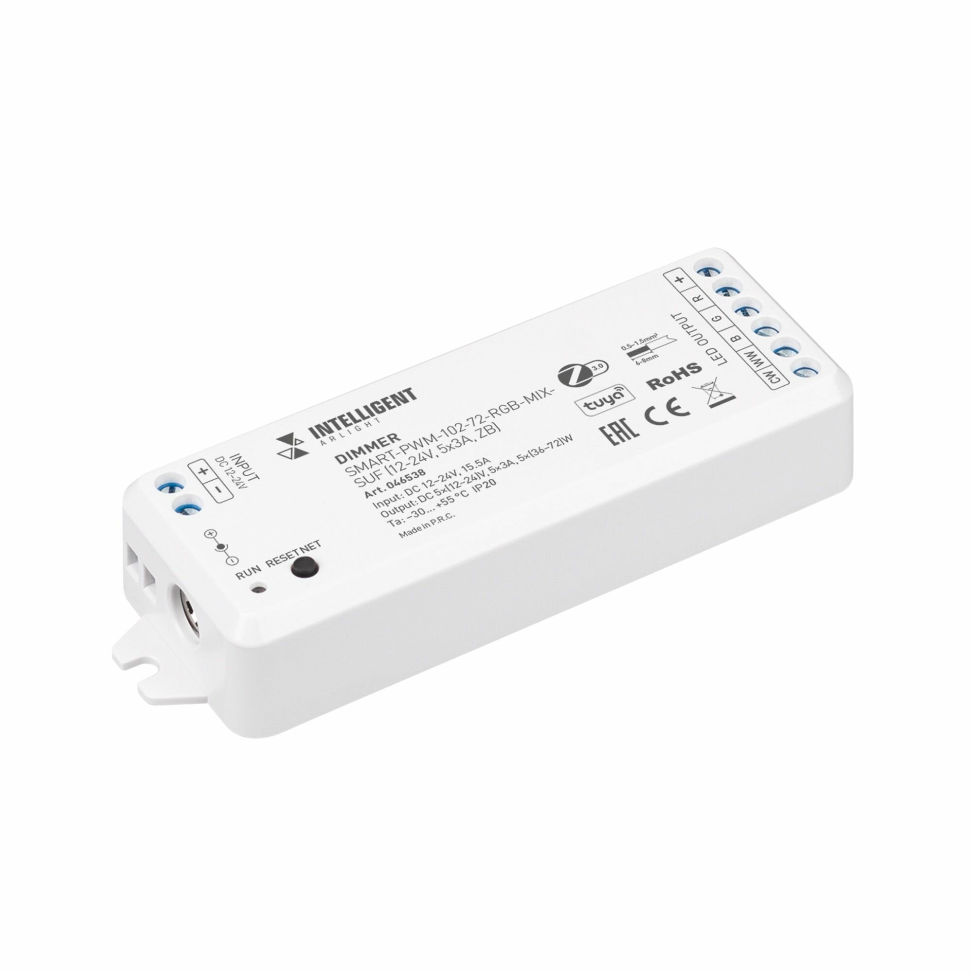 Диммер Intelligent Arlight SMART-PWM-102-72-RGB-MIX-SUF (12-24V, 5x3A, ZB)