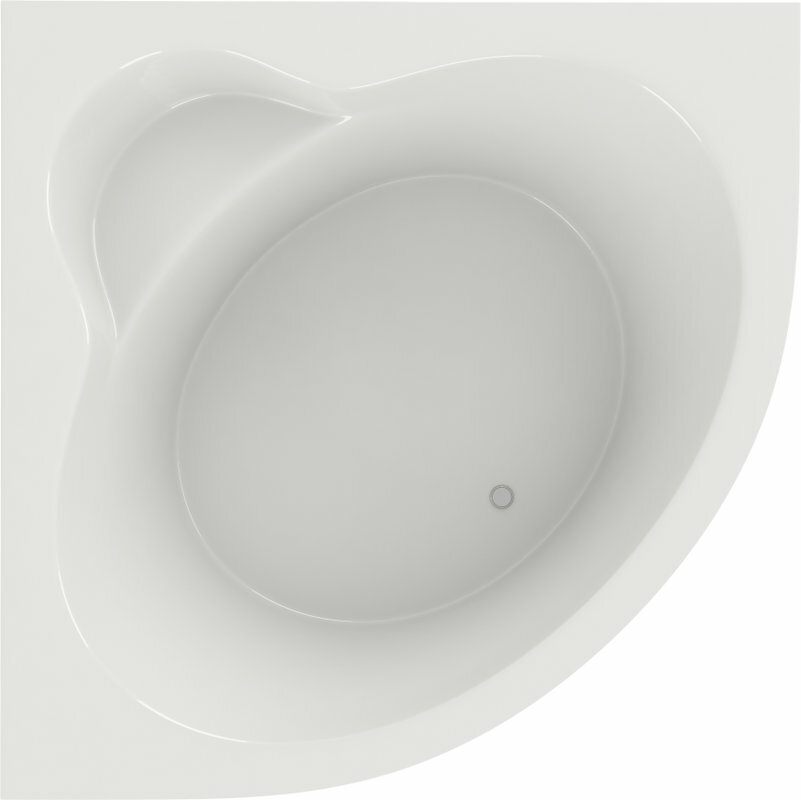 Акриловая ванна AQUATEK Ума UMA145-0000001 145x145 см, угловая, пристенная, белая, четверть круга, с сиденьем
