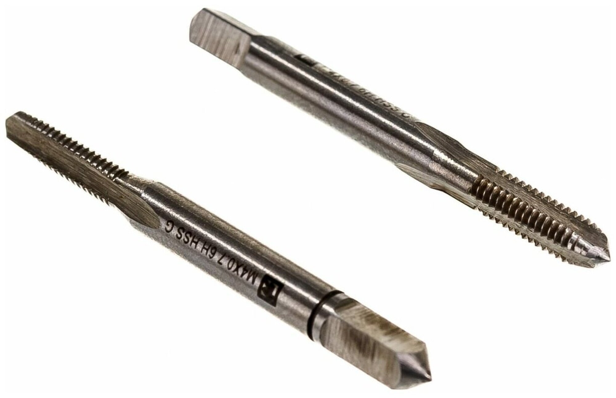 Набор метчиков Thorvik MT407S2, двухпроходные, ручные, универсальные, HSS-G