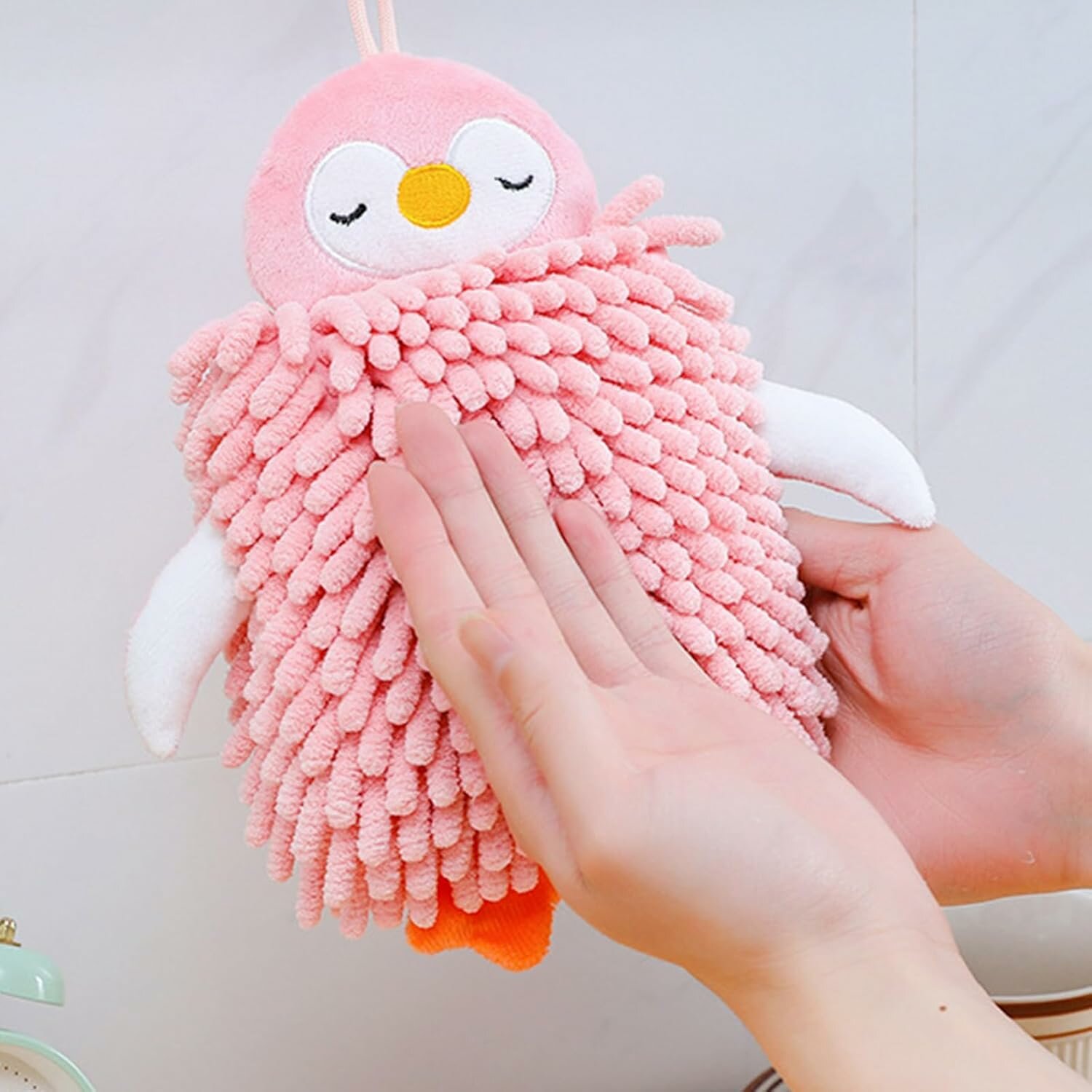 Мягкое полотенце для рук из микрофибры в форме пингвина