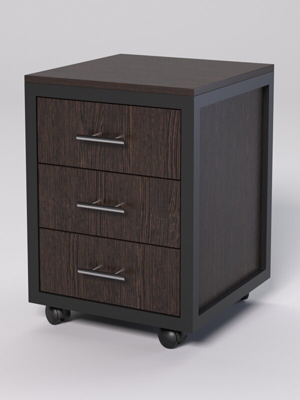 Тумба подкатная НТ-330 "стронг" в стиле лофт, Дуб Венге. Производитель товара - компания Westcom.