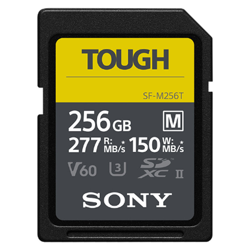 Sony 256GB SD Memory Card, SF-M256T/T1 M Series TOUGH Triple Protection Specification, U3 V60, Read Speed up to 277MB/s, UHS-II, Camera Memory Card