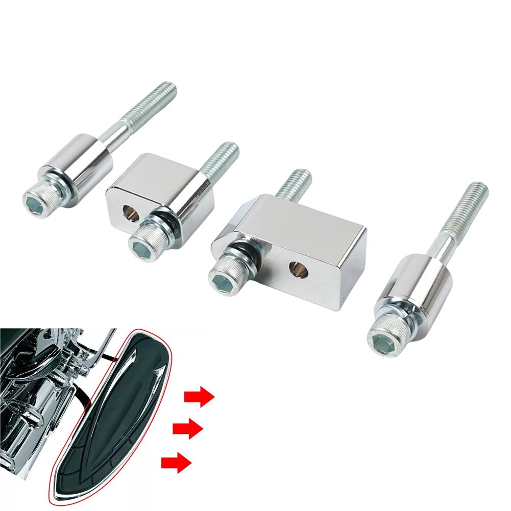 Мотоциклетные 1-дюймовые удлинители для пола водителя, комплекты прокладок, детали для Harley Davidson Road Electra Street Glide Chrome