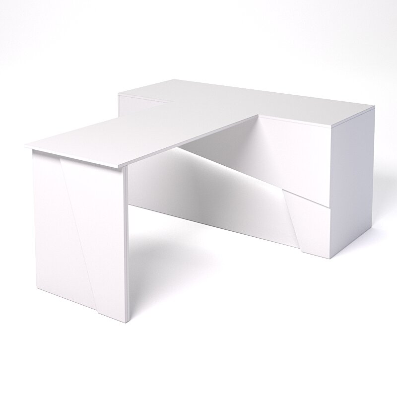 Стол руководителя №1 с приставкой брифингом, Белый. Производитель товара - компания Westcom.