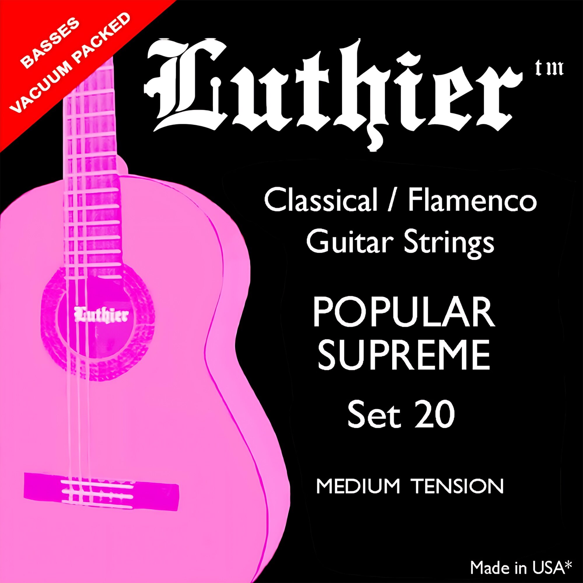 Cтруны для классической гитары Luthier LU-20 Popular Supreme, среднее натяжение