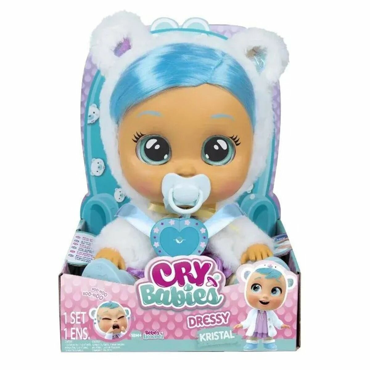 Плачущая интерактивная кукла Cry babies Kristal Край бебис Кристал