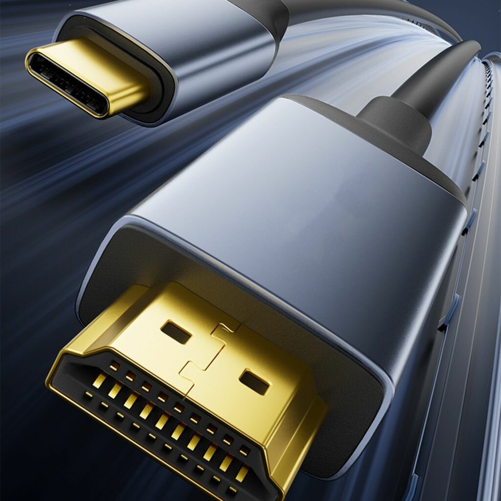 Кабель Type C to HDMI для телефонов 15/16 с высоким разрешением 4K@60Hz, 2m - 4K60Hz 2K120Hz