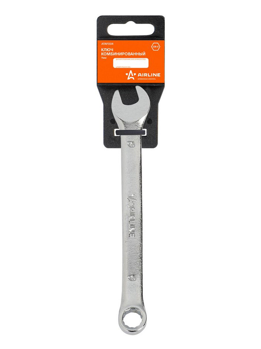 Ключ комбинированный Airline ATAF004, хромованадиевая сталь, 9мм