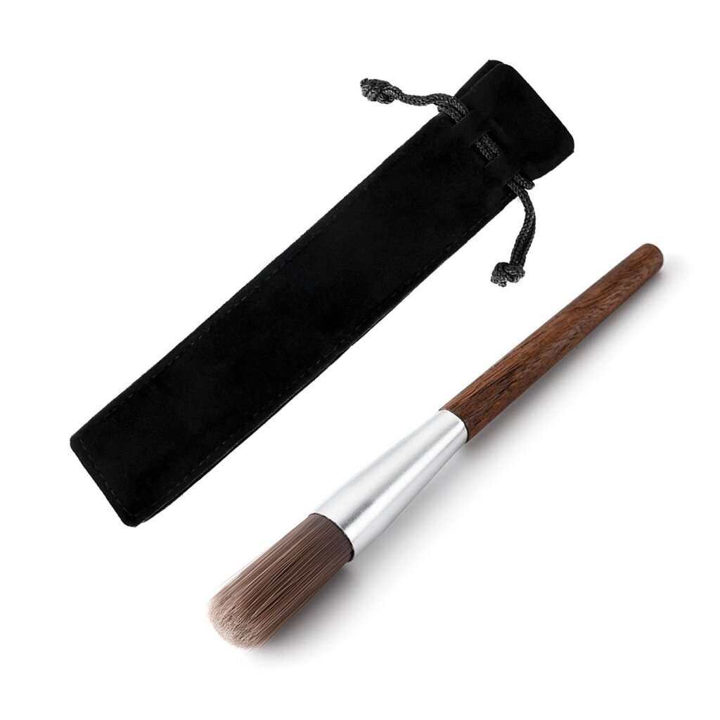 Щетка Для Кофемолки С Грецкими Орехами Деревянная Ручка Щетка Для Чистки Кофемашины Очиститель Эспрессо-Машины Портативный Инструмент Для Чистки