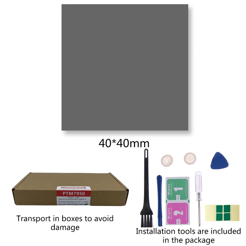Термопрокладка Honeywell- PTM7950, для процессора ноутбука, видеокарты, графического процессора с фазовым охлаждением, Прокладка для силиконовой смазки
