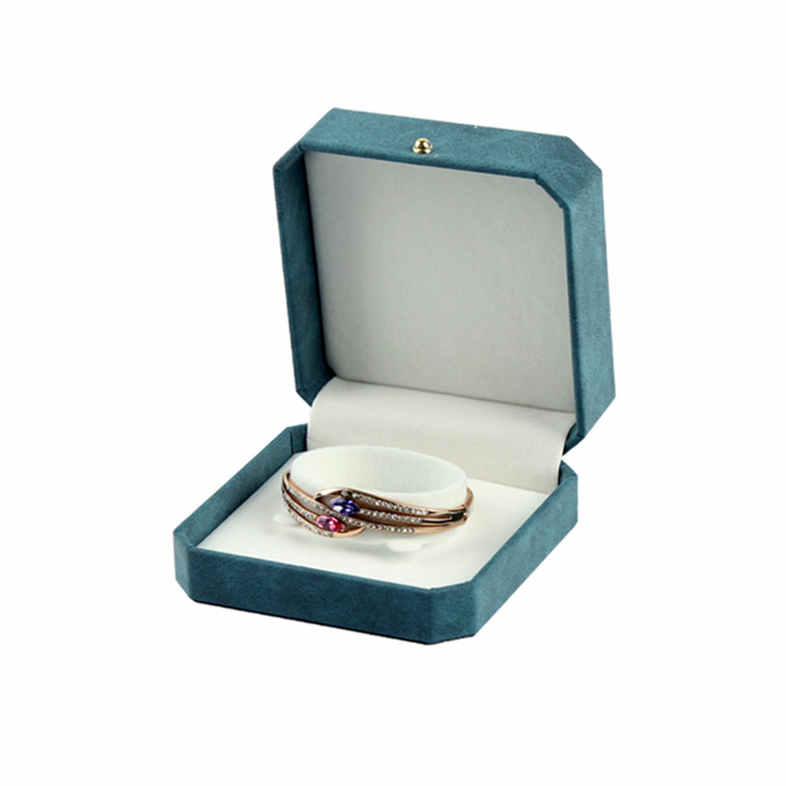 Шкатулка для колец из искусственной кожи, роскошные бархатные шкатулки украшений предложения руки и сердца, помолвки, свадьбы, Подарков - Футляры хранения