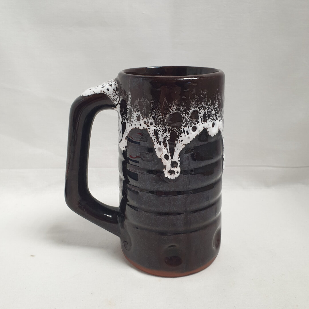 Кружка, обливная керамика, 500 мл. Винтаж, СССР.