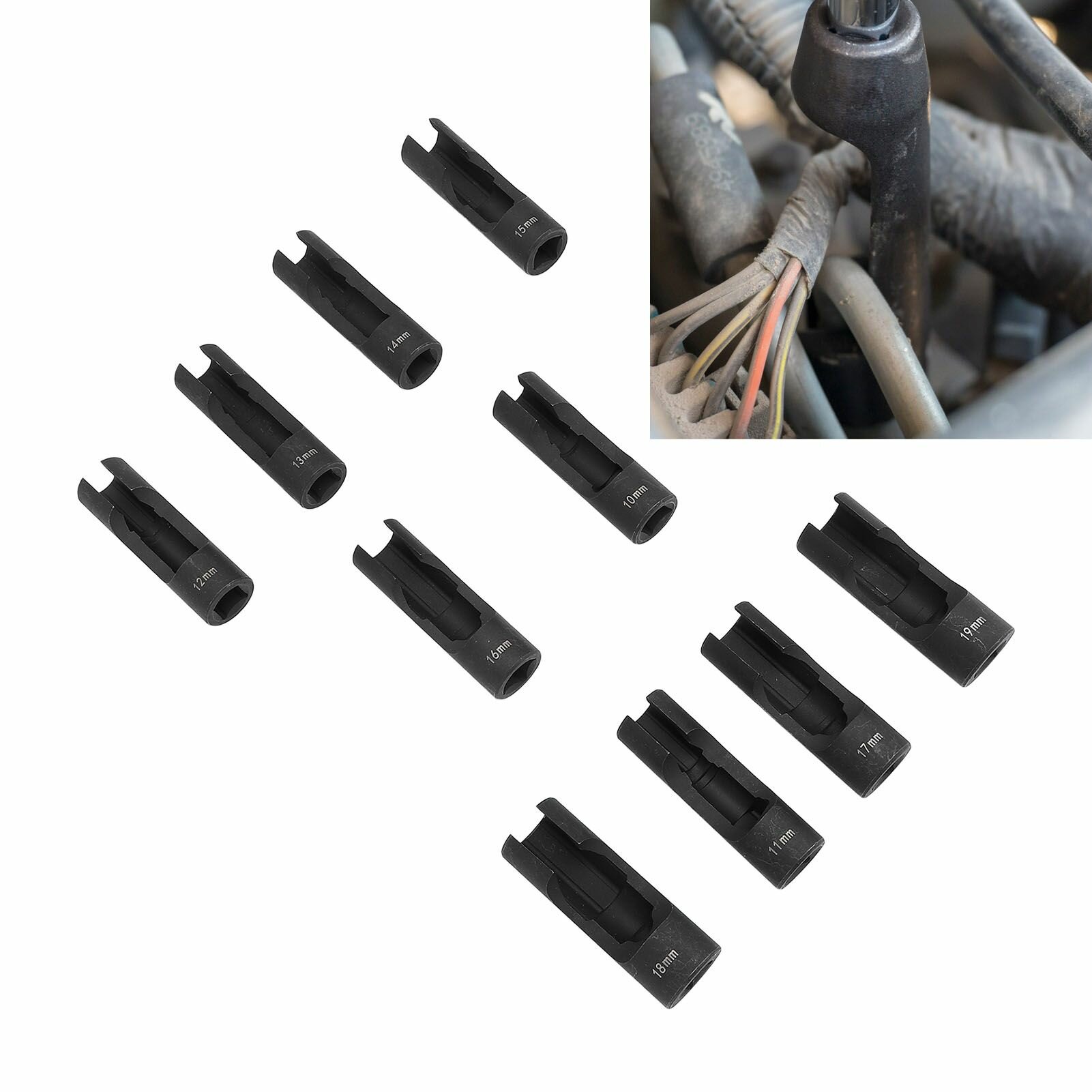 Комплект из 10 специальных ключей 10-19 мм для форсунок и изогнутых топливных трубок