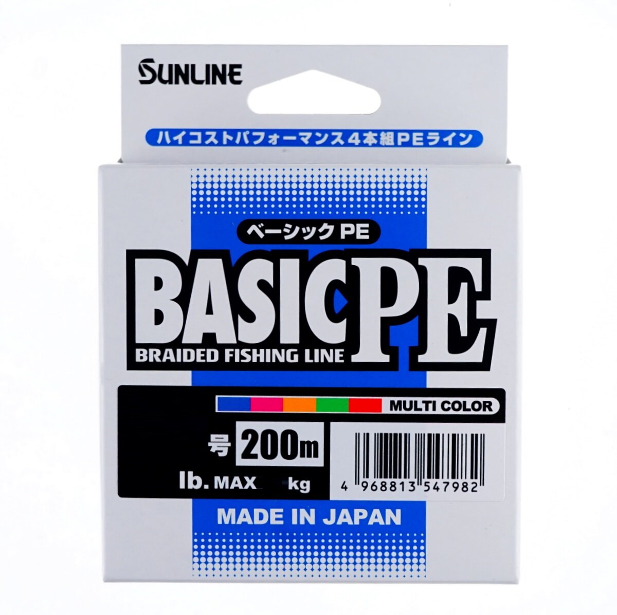Шнур Sunline Basic PE x4 200м 0,209мм 11кг мультиколор (1.5PE)