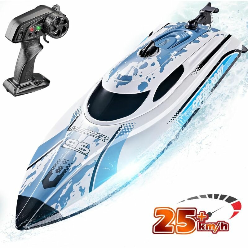 Другие катера и корабли HJ toys / HongXunJie Радиоуправляемый катер Wander (30 см, LED, 25 км/ч) - HJ820-WHITE