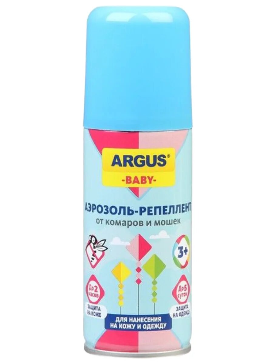 Спрей от комаров и мошек для детей с 3 лет Argus Baby, 100 мл