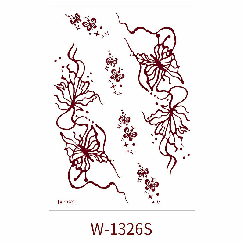 Татуировка хной Чжэнсян W-1326S, водонепроницаемая, 148x208мм