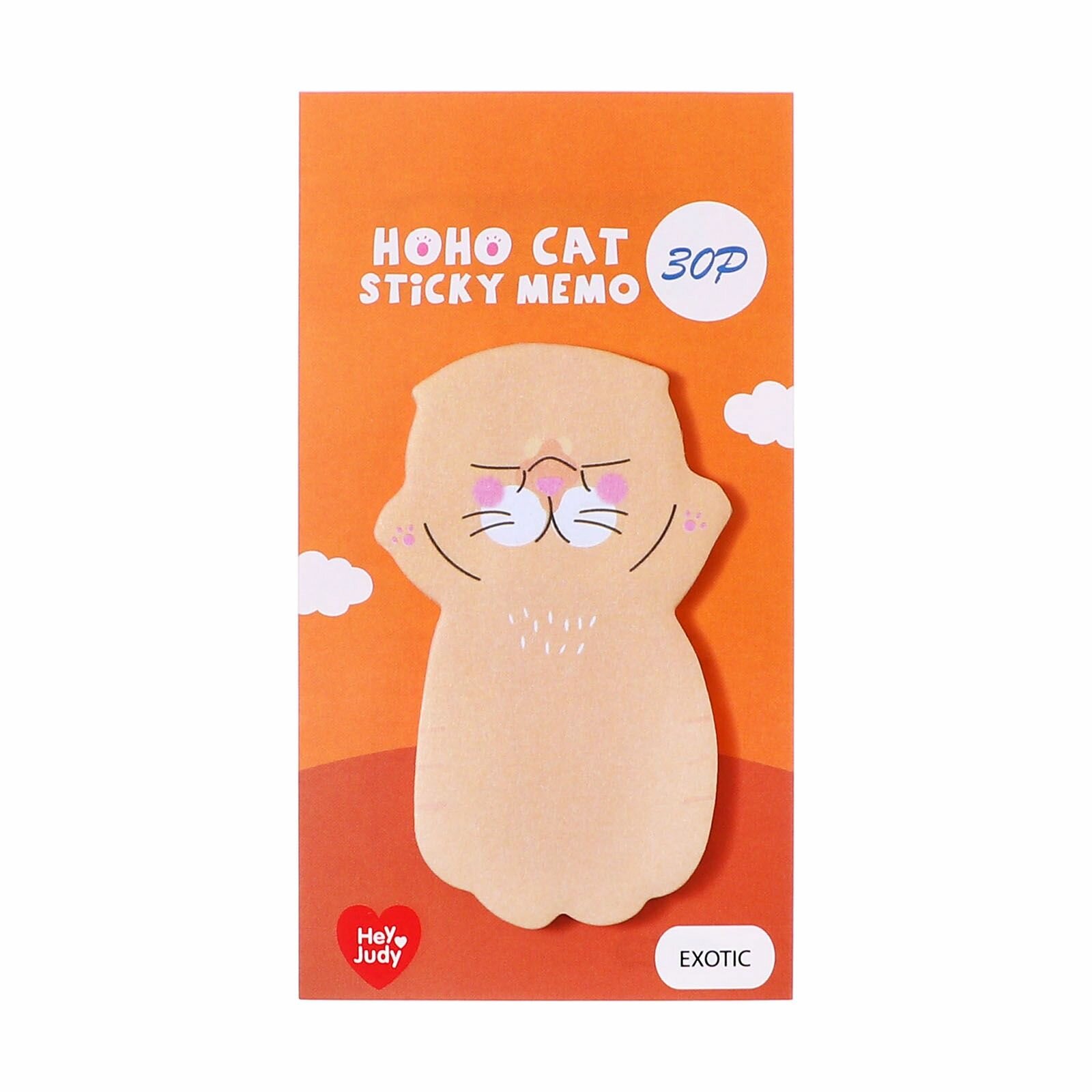 Блок для записей 35мм х 70мм, 30 листов "Рыжий котик"