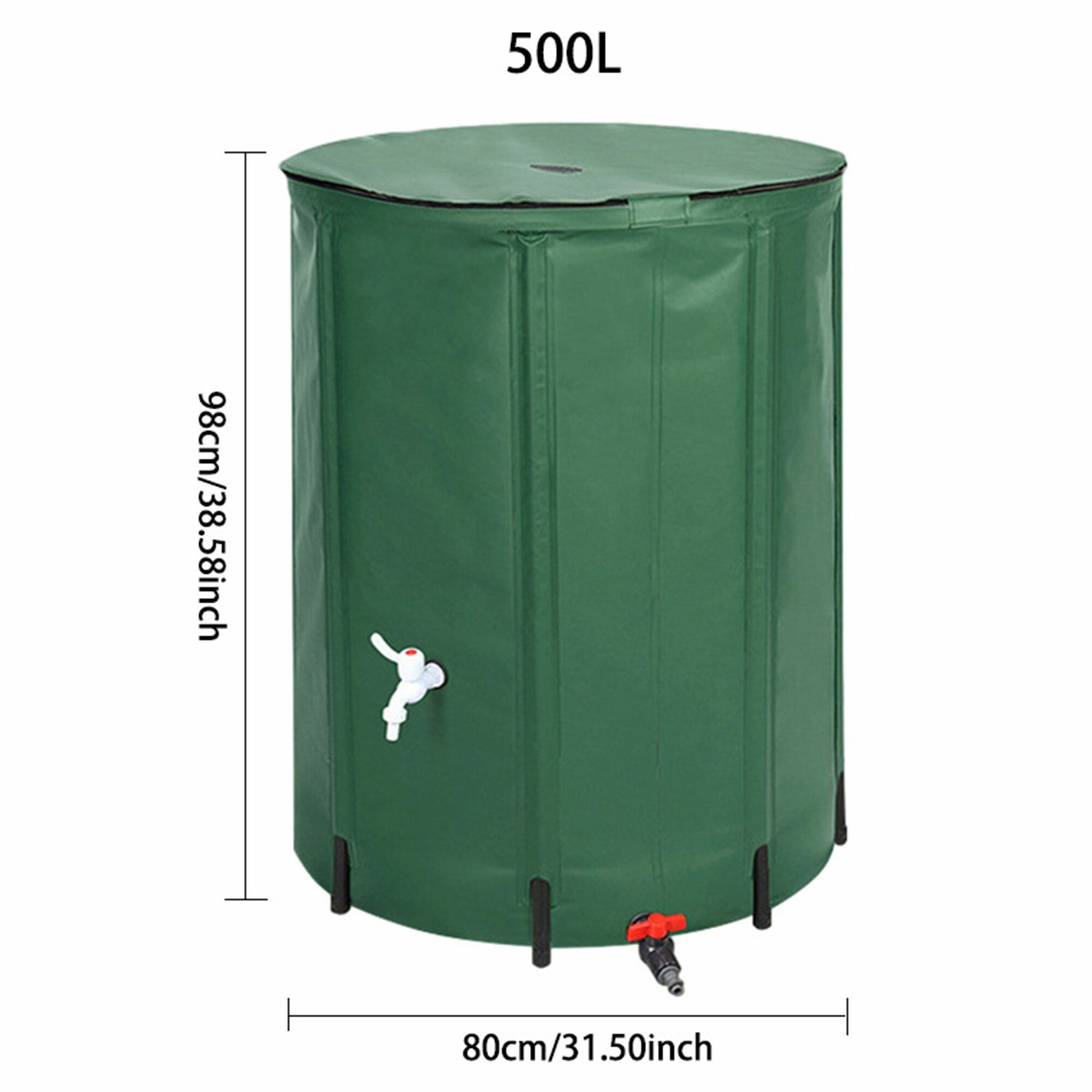 Бочка садовая, Идеальная складная, Сбор дождевой воды, Объем: 500Л