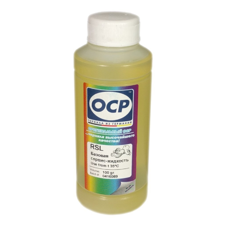 Промывочная жидкость OCP RSL (Rinse Solution Liquid) базовая сервисная жидкость, желтая, 100гр