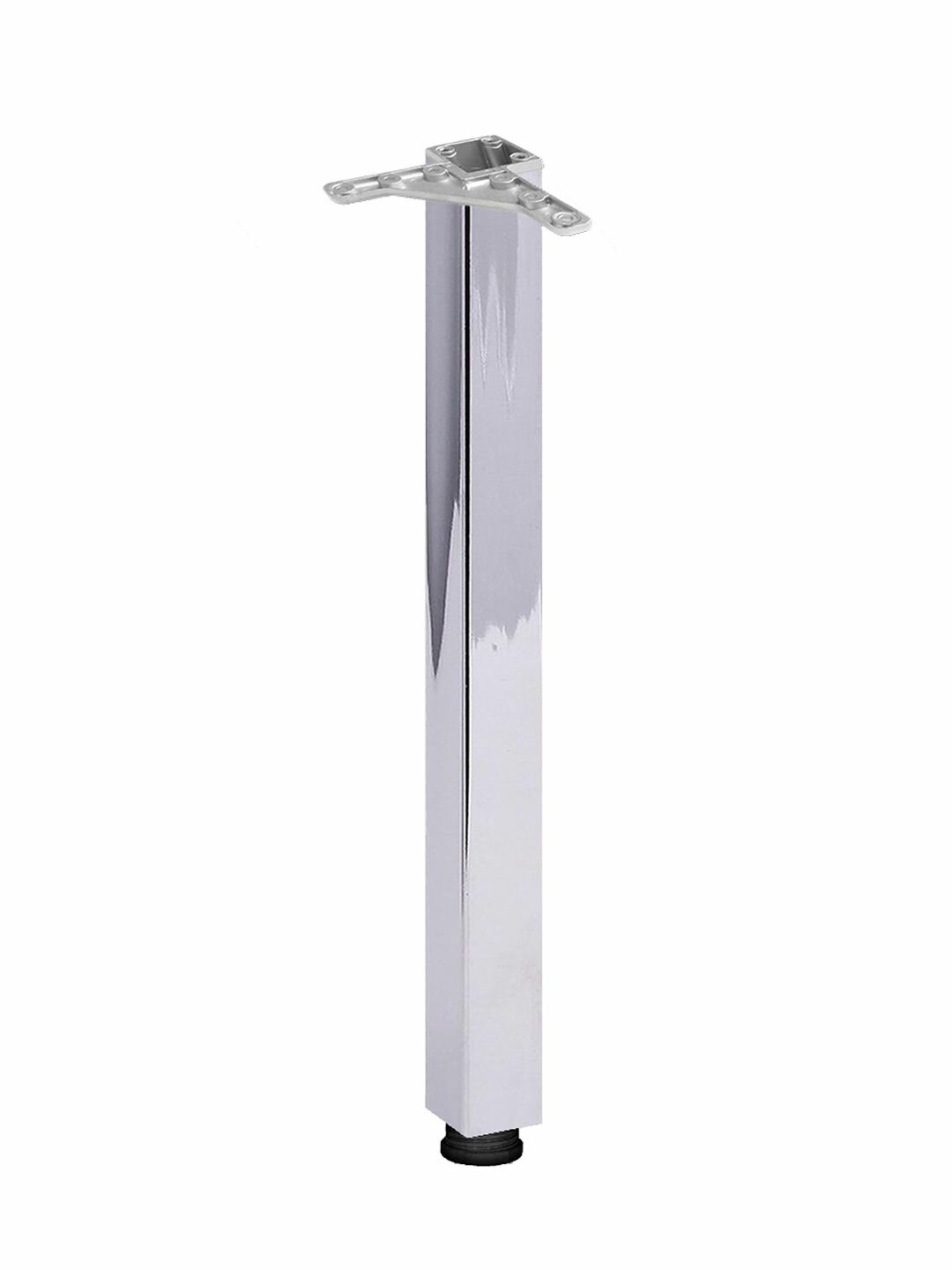 Опора мебельная 60x60/710 квадратная с регуляцией, хром