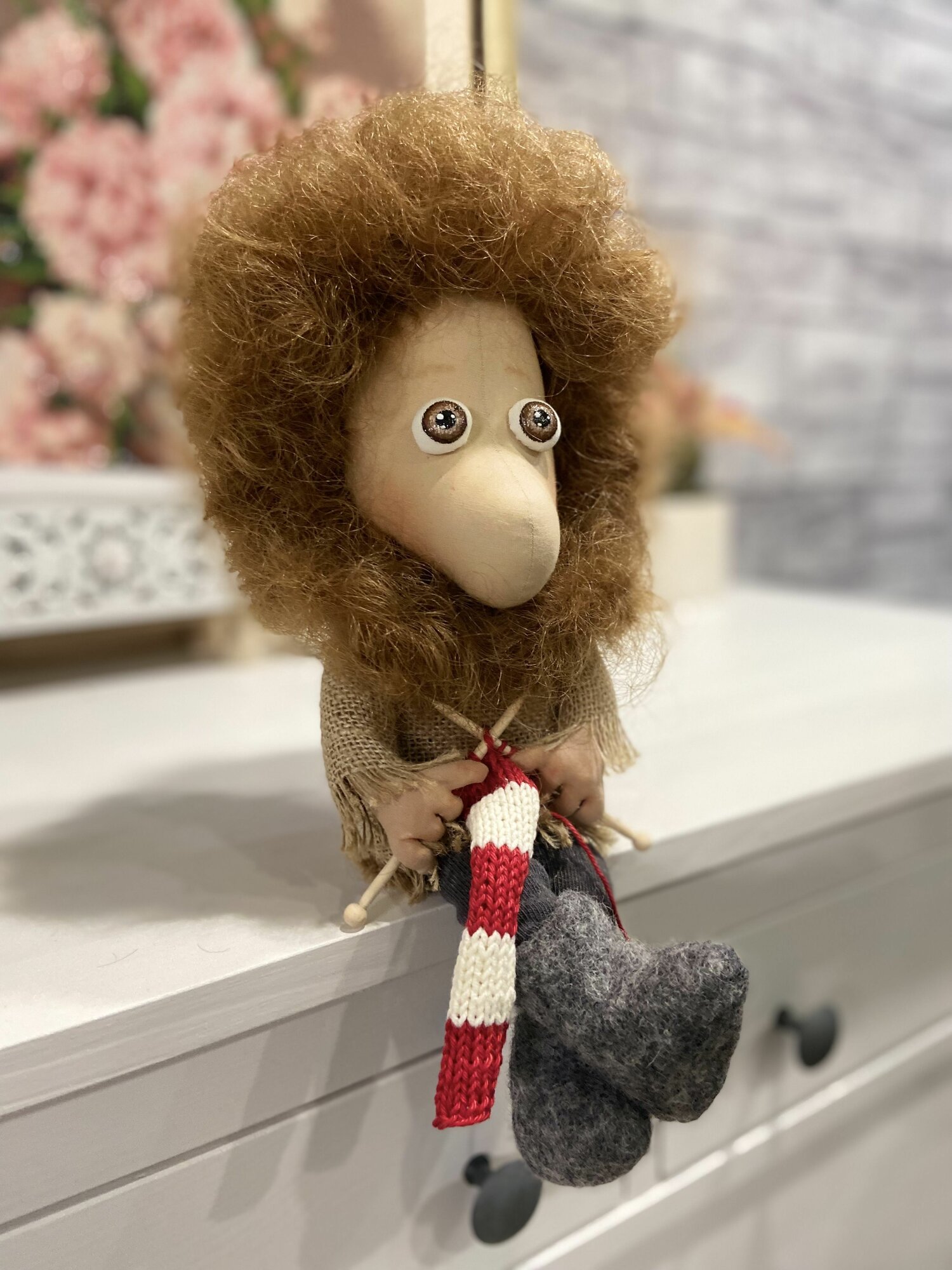 Интерьерная кукла "Домовой Нафаня", ручная работа