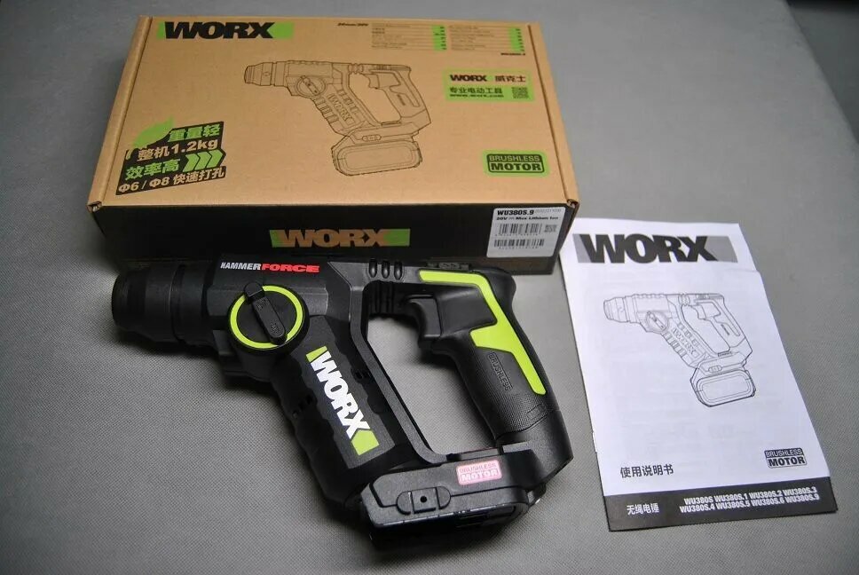 KNOW EASY-WORX бесщеточный двигатель WU380S Небольшое ударное сверло просто фюзеляж без зарядного устройства и батареи, новый оригинальный спот.
