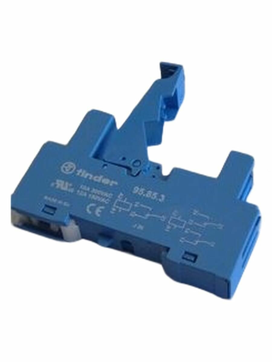 95.85.3SPA Розетка для реле 40.51, 40.52, 40.61, 40.62, 44.52, 44.62 и модуля 99.80 с комбинированными контактами с пластиковым фиксатором винтовые зажимы 10А