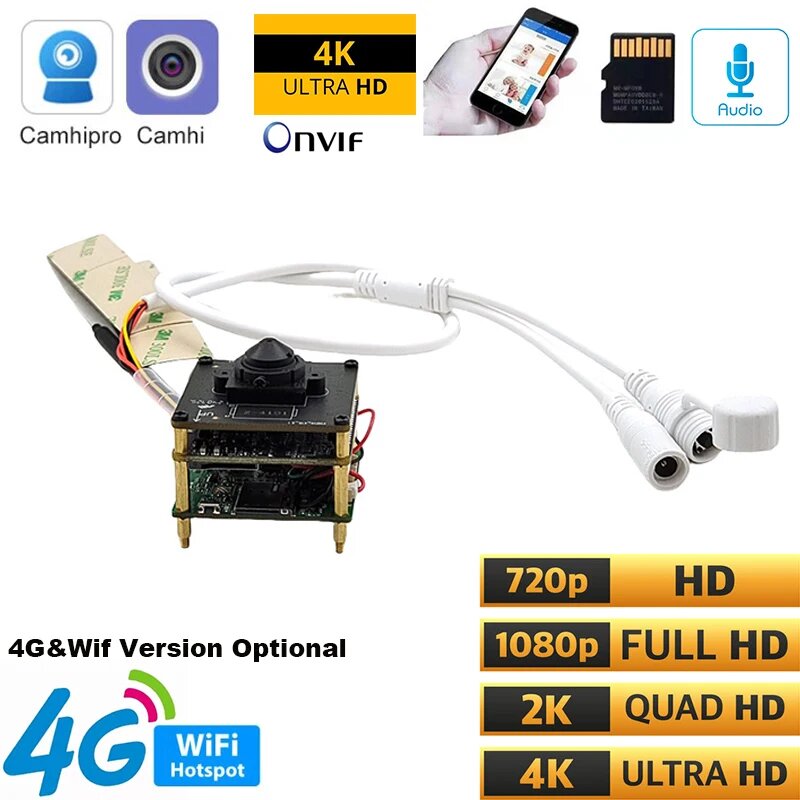 IP-камера видеонаблюдения Camhi GS-4GPBTFWCA4k-P 4K 8MP Wifi, 3.6 мм