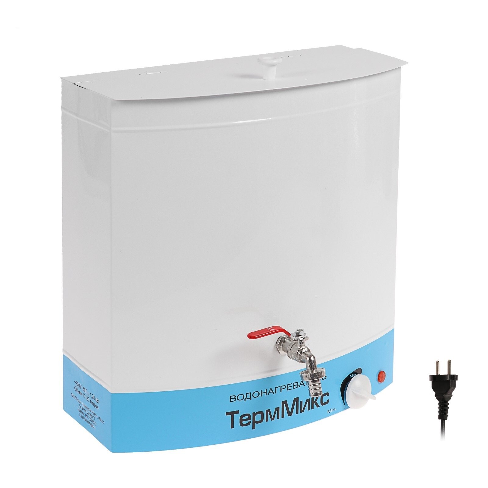 Бак настенный "ТермМикс", электрический водонагреватель,1250 Вт, объём 20 л, белый