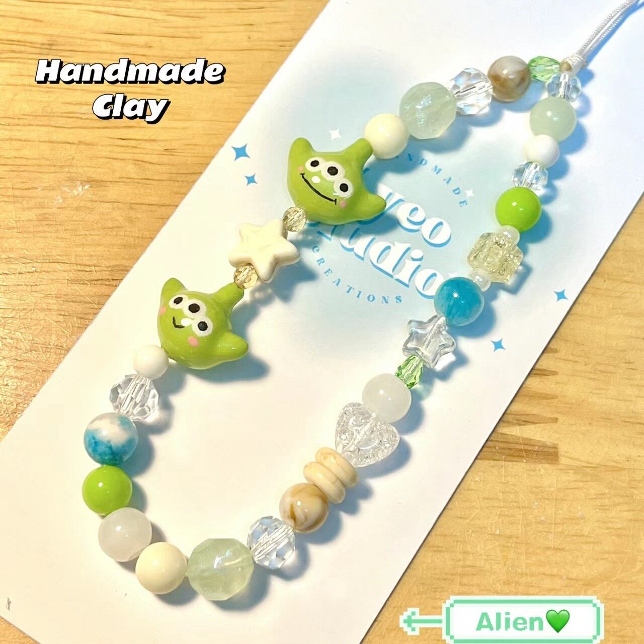 Цепочка для мобильного телефона "Милый медведь", флуоресцентная, с куклой-брелоком