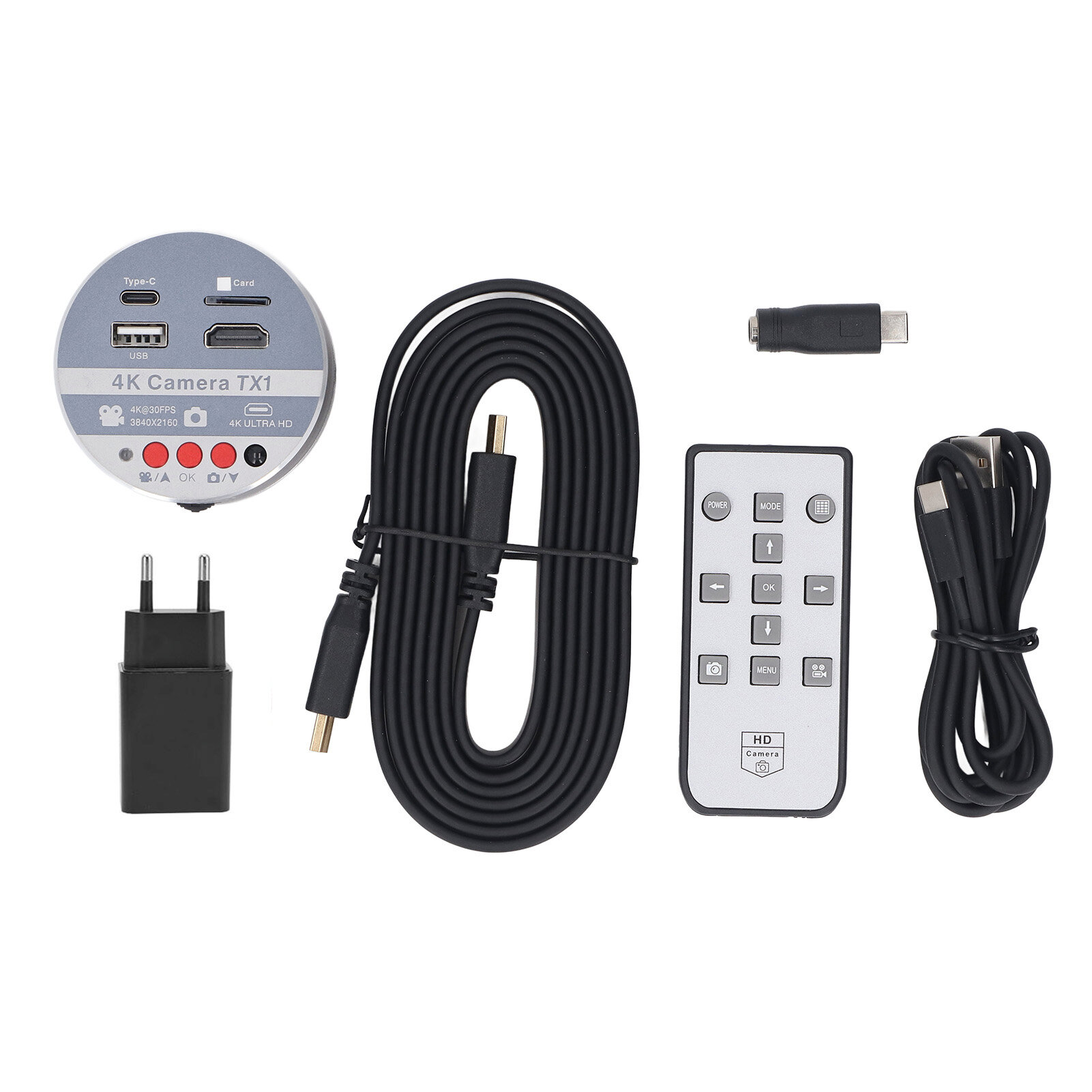 Микроскопная камера 4K для объектива IMX678, сенсор 1/1,8 дюйма, фото- и видеовыход, вилка европейского стандарта.