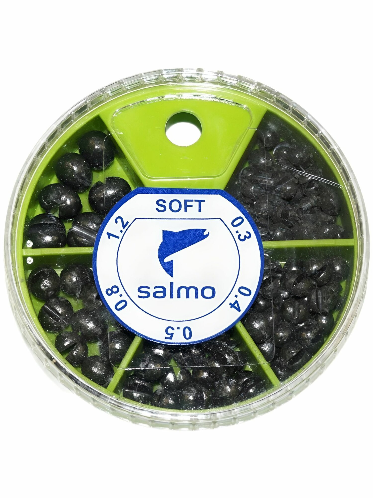 Грузила Salmo "дробь" SOFT мягкий 5 секц, 0.3-1.2г, 60г, набор
