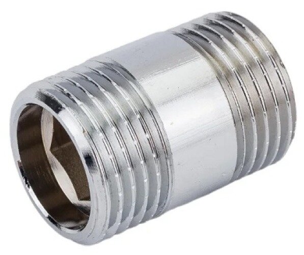 Удлинитель сантехнический MIXTON / Микстон хромированный, из латуни CW617N, наружная резьба 1/2дюйма, длина наращивания 30мм / фитинг