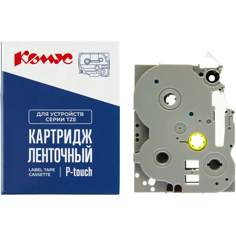 Картридж Комус TZE-411(Brother TZE-411 черный на красном,6мм/8м) 1944124 RL-B-T411P-BK/RE-6MM*8M