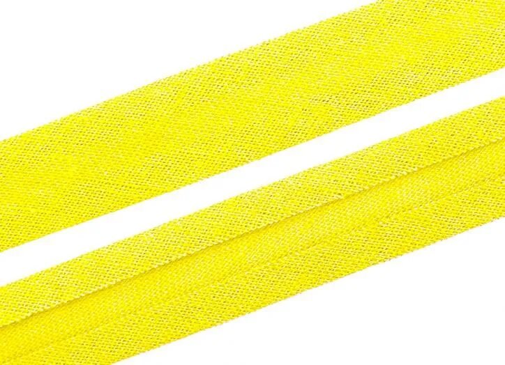 Косая бейка х/б 1,5 см*10 м, цвет желтый