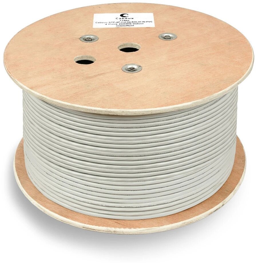 Бухта Cabeus 100м (FTP-4P-Cat.6-SOLID-GY-100)
