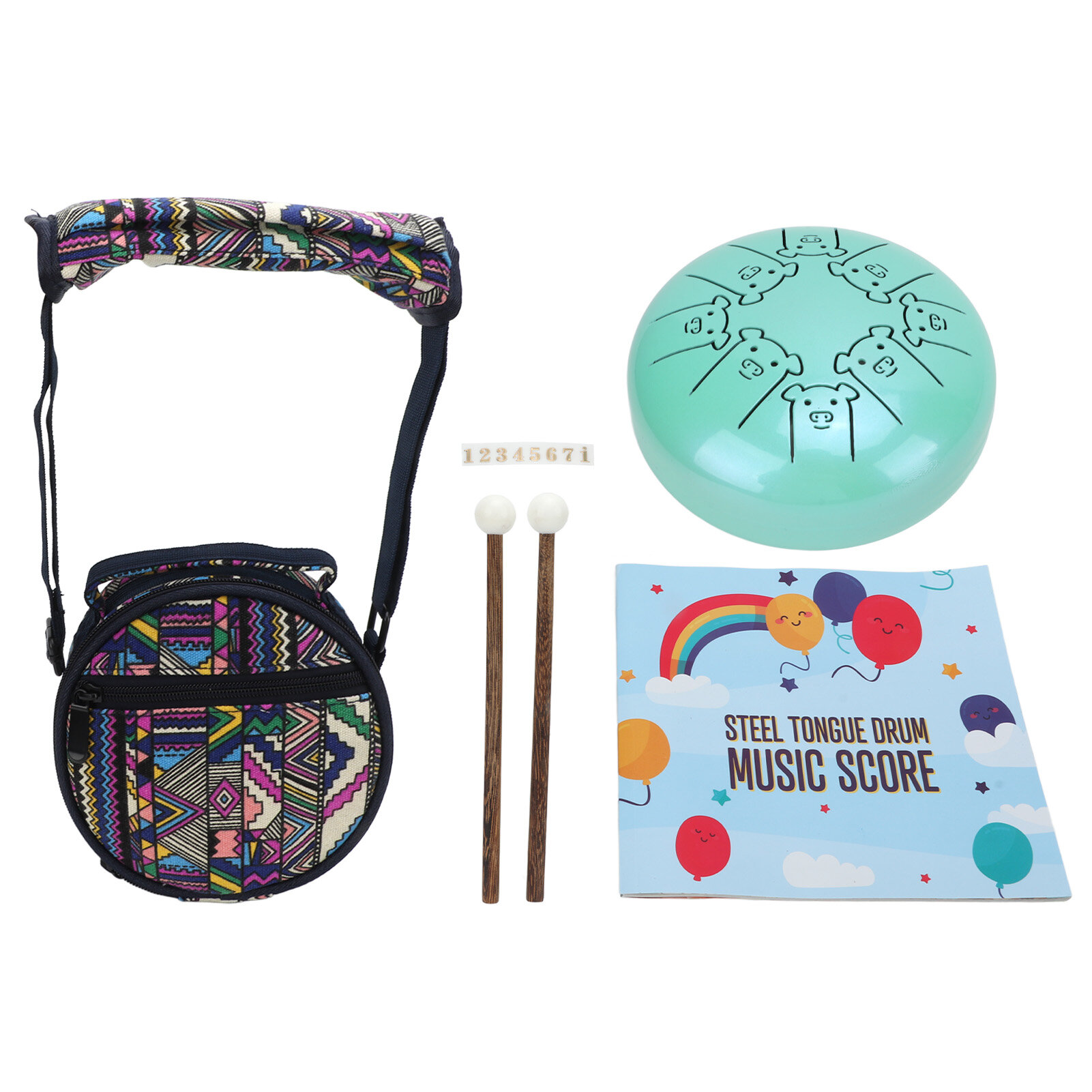 Языковой барабан 5,5 дюймов, 8 нот, чакра-бак, сплав, рисунок животных, ударный инструмент, подарок