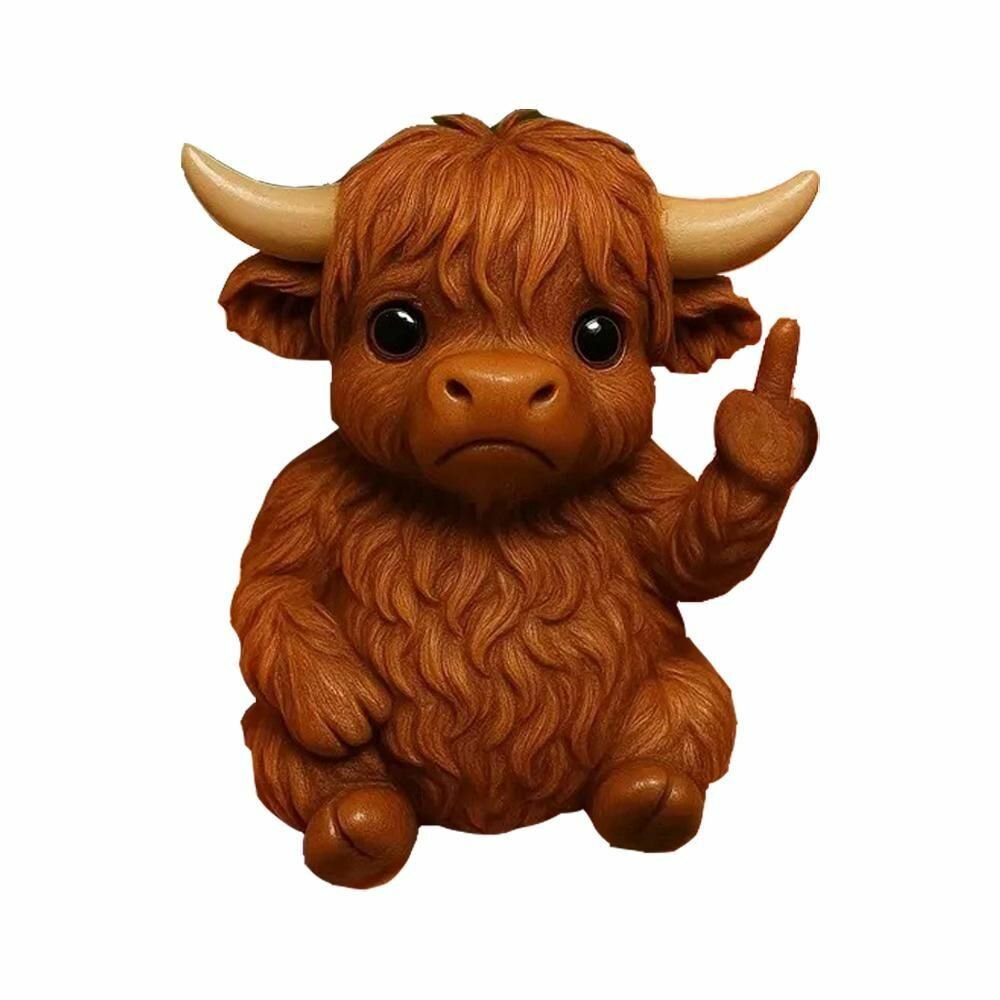 Смешная мини-статуэтка животного с жестом "средний палец" из смолы, фигурка кота для декора дома, сада или офиса, оригинальный подарок