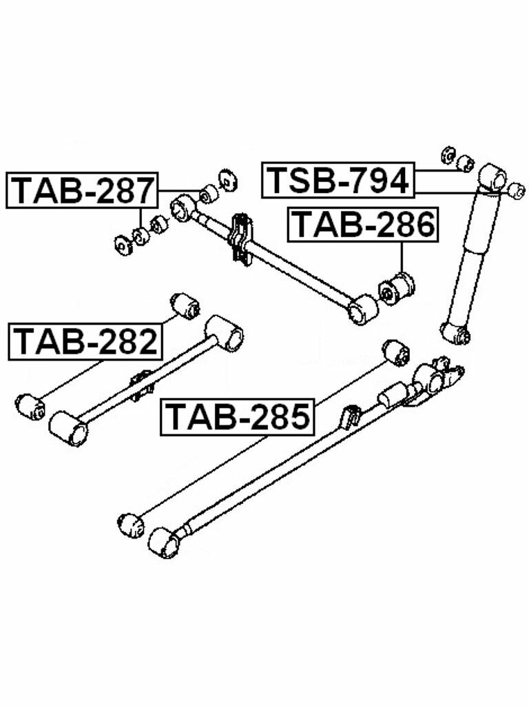 Втулка заднего амортизатора DAIHATSU, TOYOTA TSB-794 FEBEST.