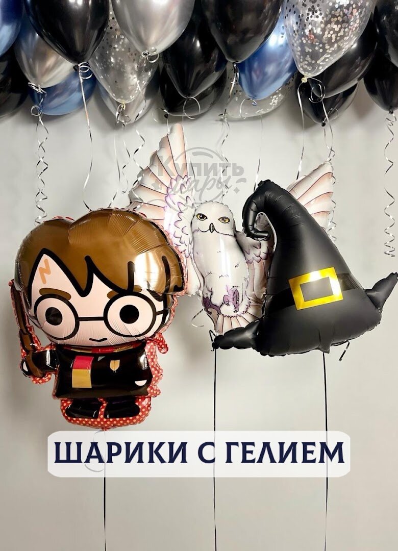 Воздушные шары с гелием, шарики воздушные "Гарри Поттер" №2696
